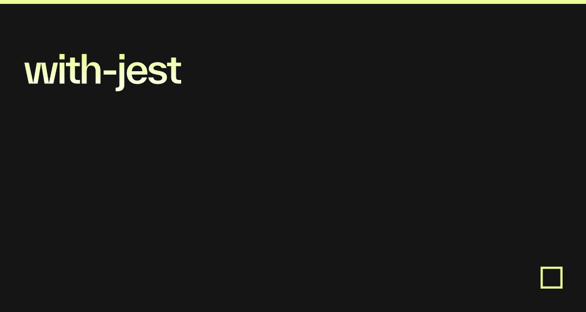 with-jest - Codesandbox