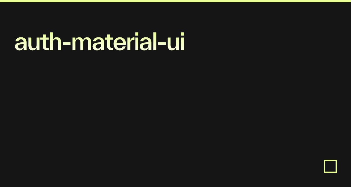 auth-material-ui - Codesandbox