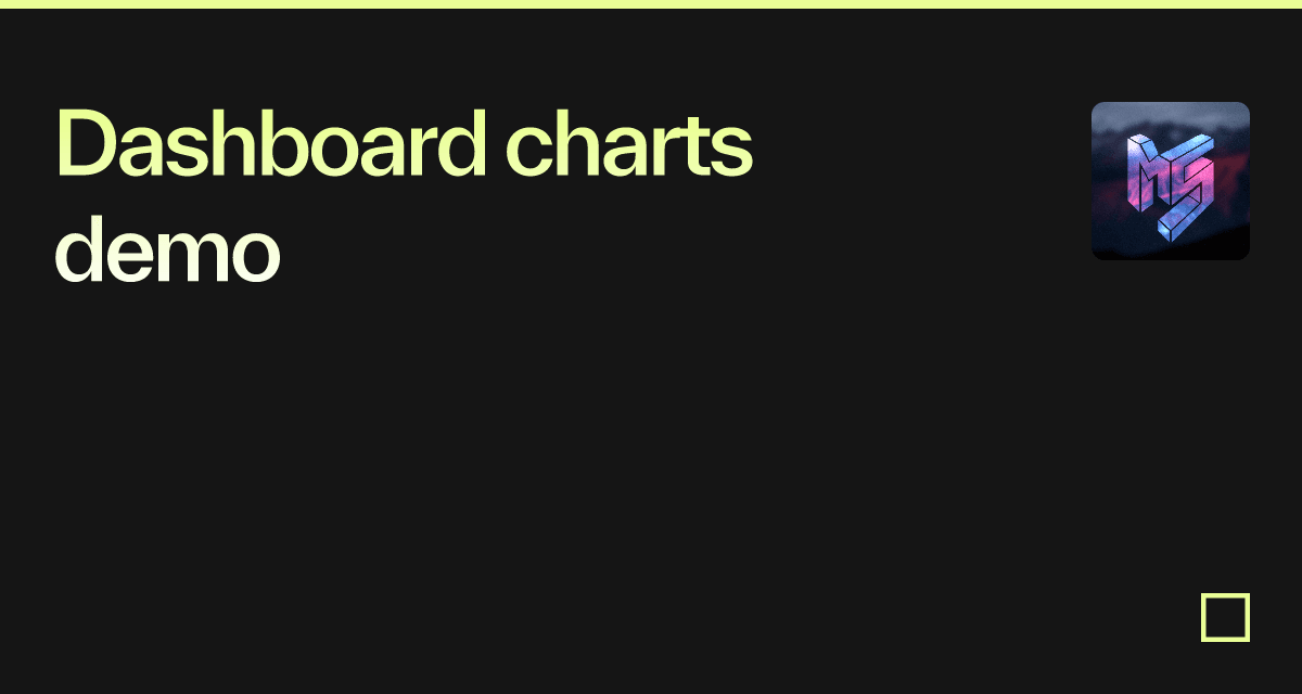 Dashboard charts demo - Codesandbox