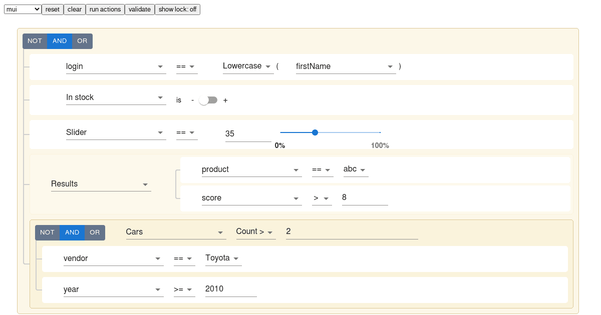 @react-awesome-query-builder/examples - Codesandbox