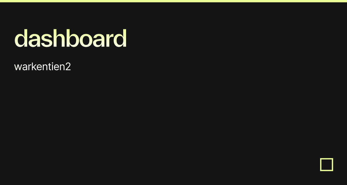 dashboard - Codesandbox