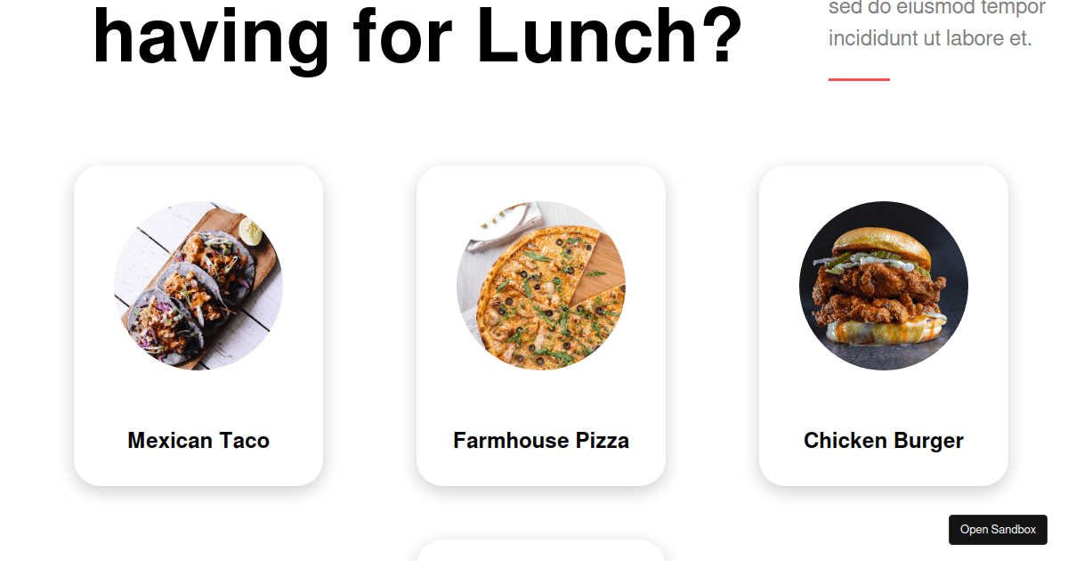 restaurant - Codesandbox
