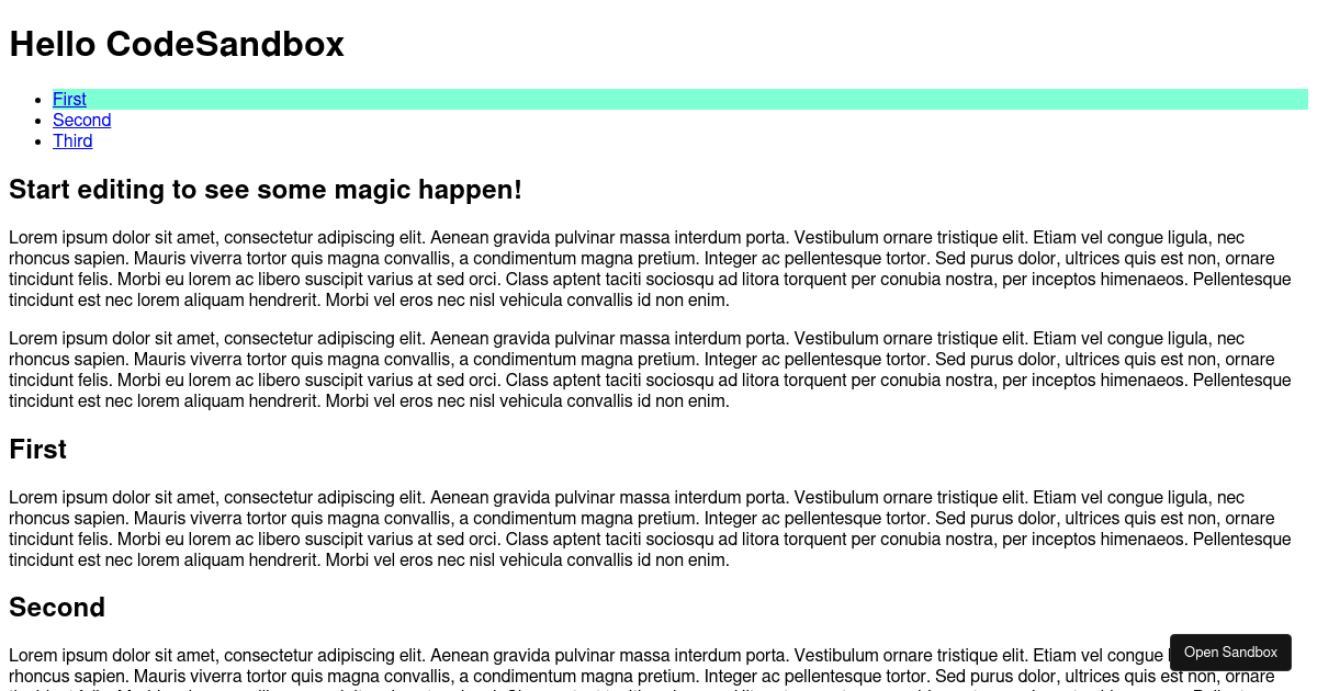scrollspy-demo (no grid) - Codesandbox