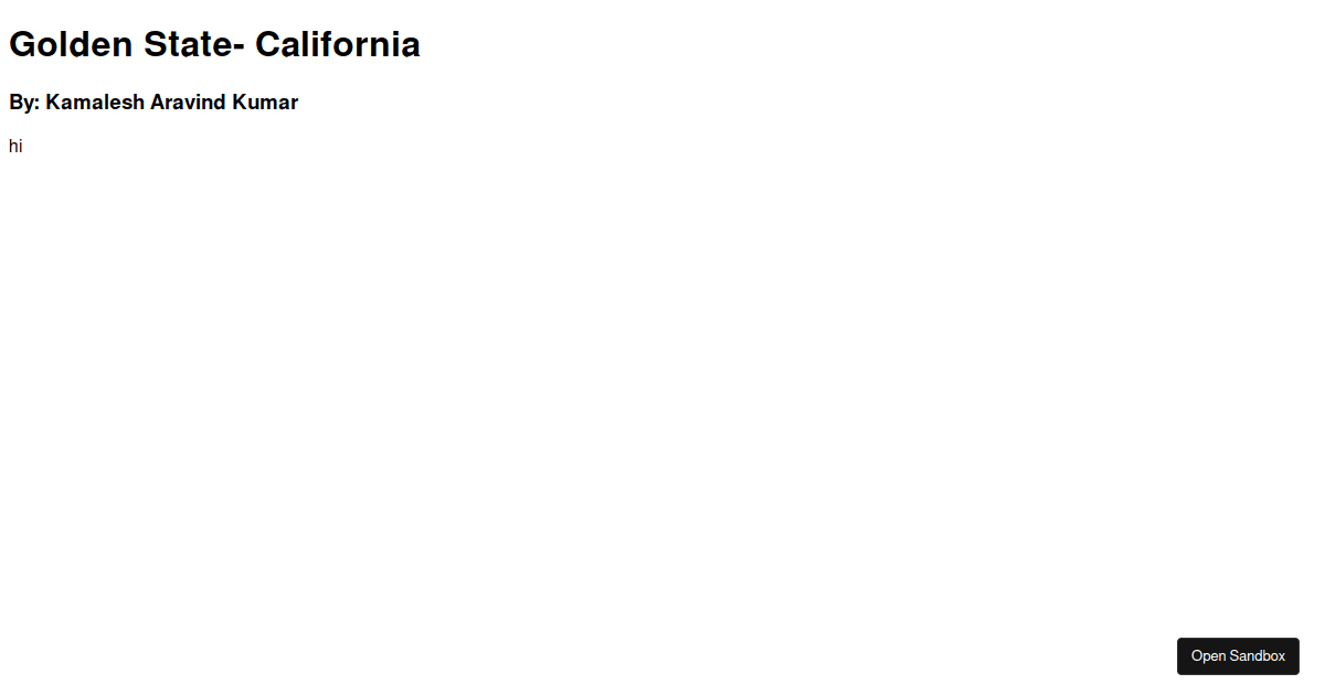 California - Codesandbox