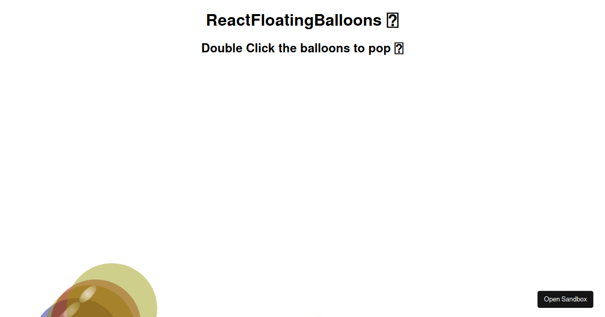 react-floating-balloons-template - Codesandbox