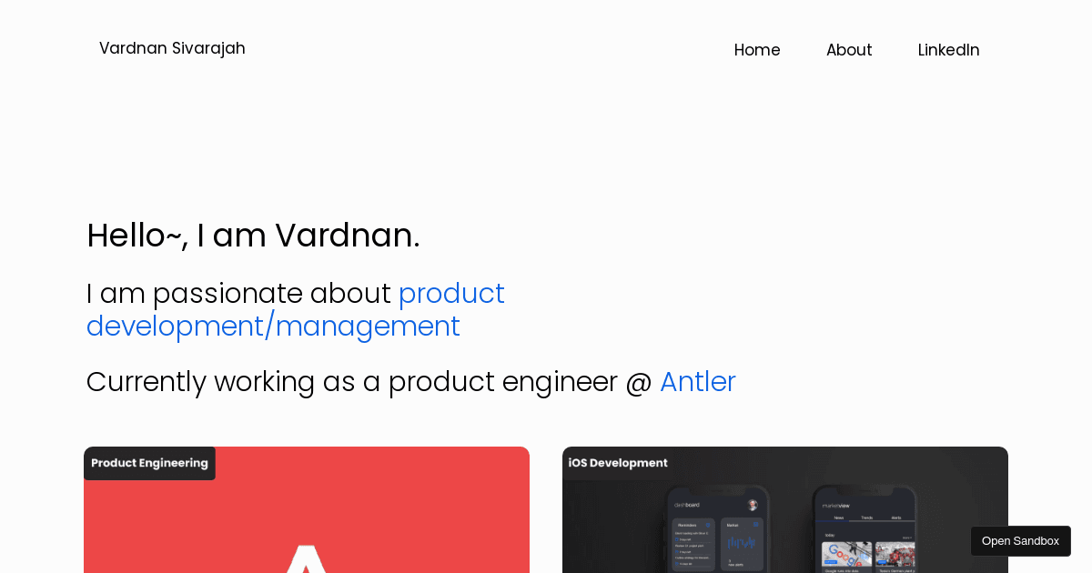vardnan/personal-website - Codesandbox