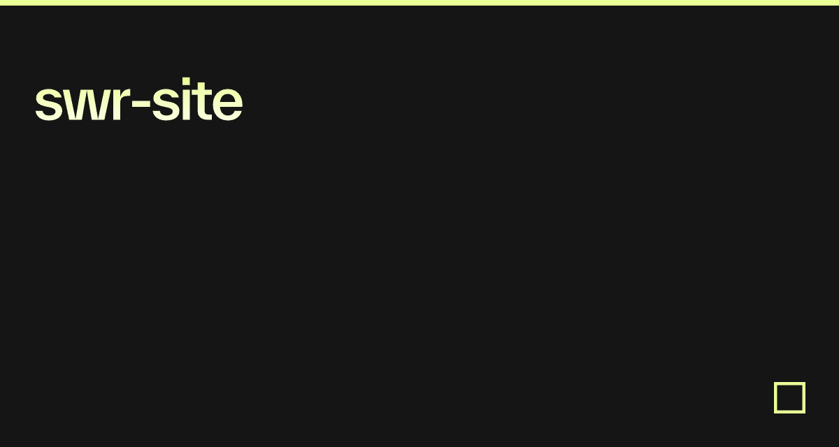 swr-site - Codesandbox