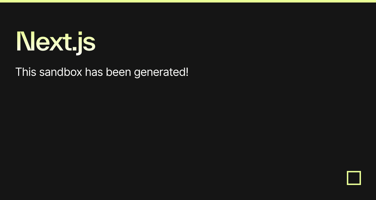 Next.js - Codesandbox