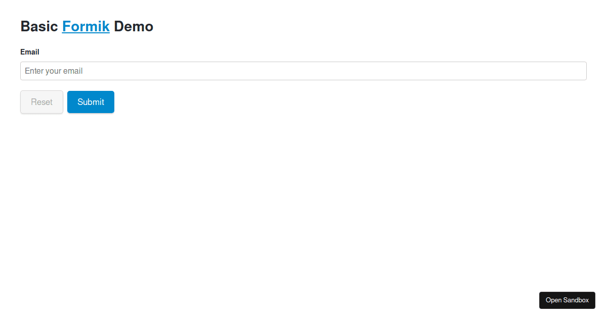 Formik Example (forked) - Codesandbox