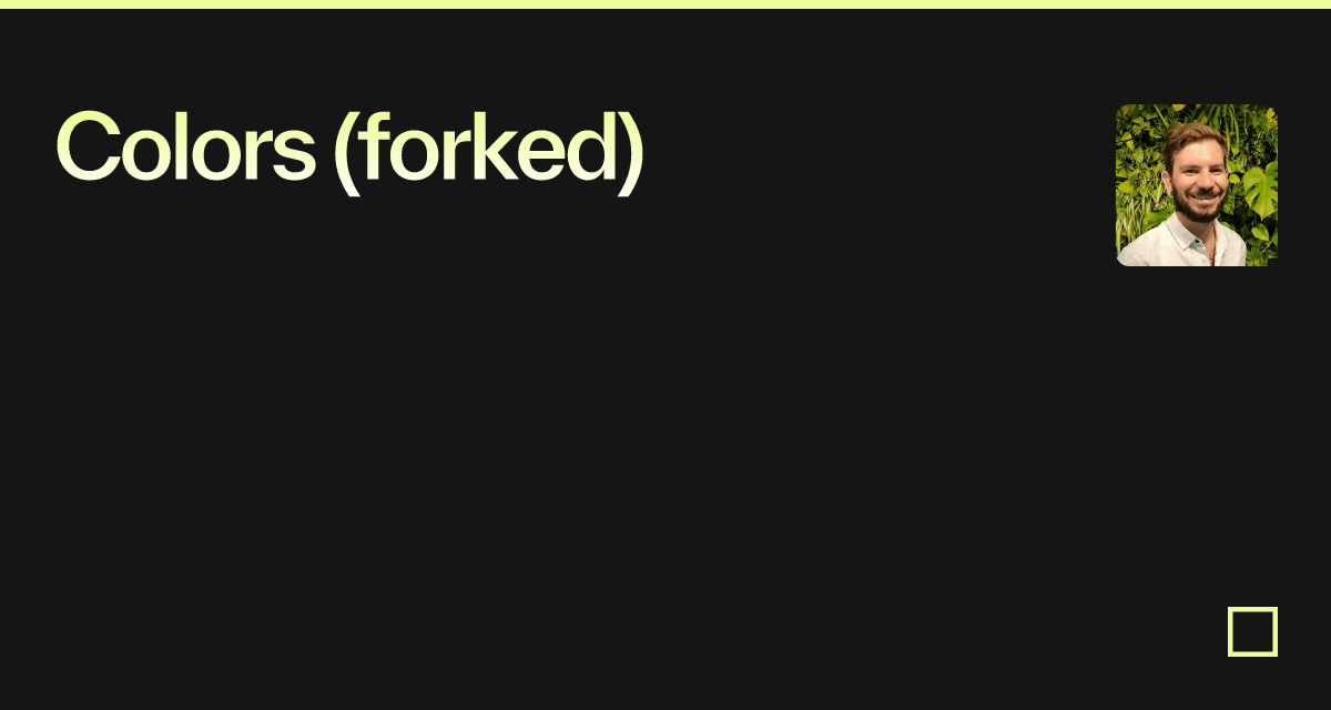 Colors (forked) - Codesandbox