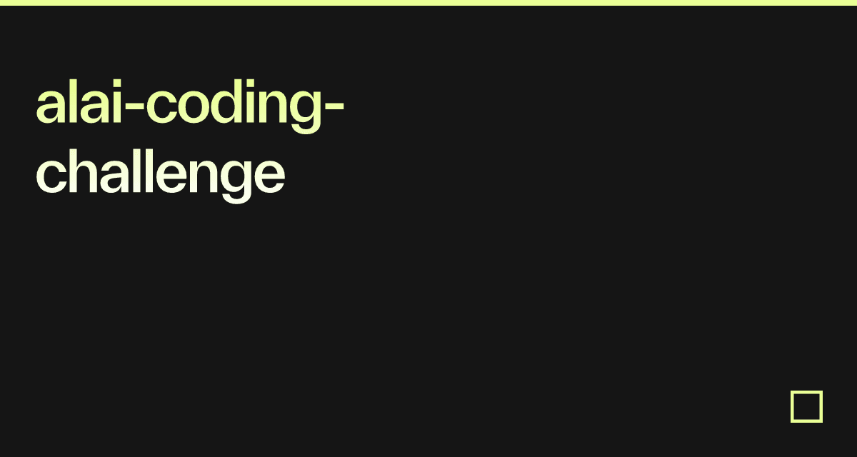 alai-coding-challenge - Codesandbox