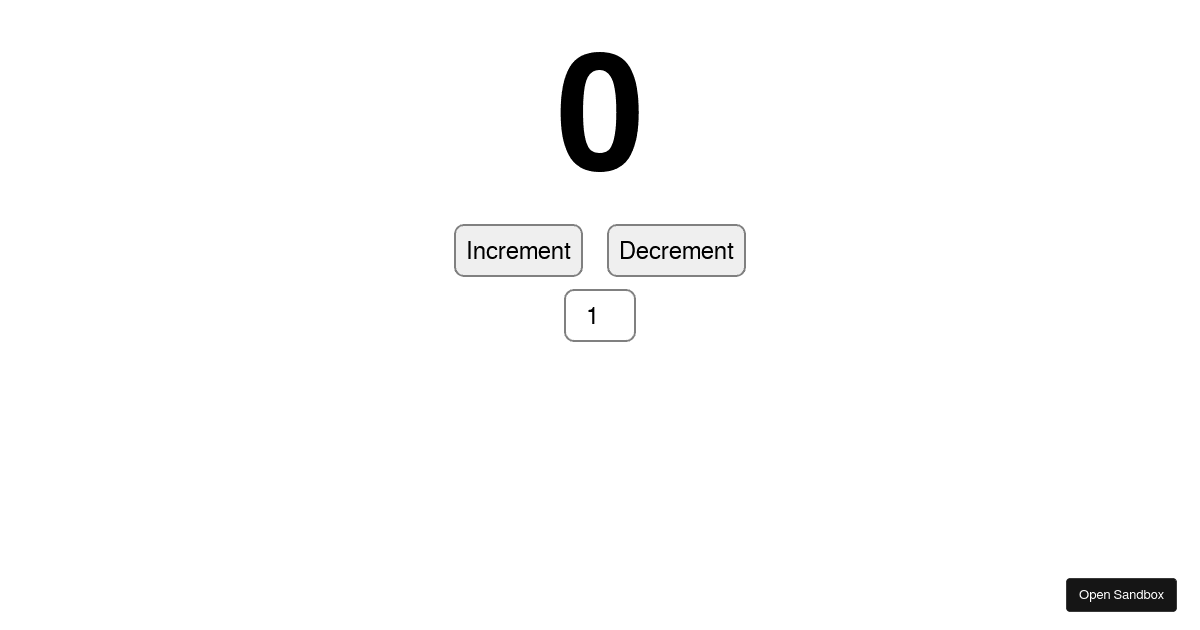 Counter With Usereducer And Payload Codesandbox
