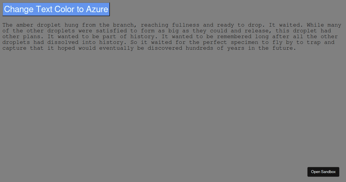 changing text color - Codesandbox