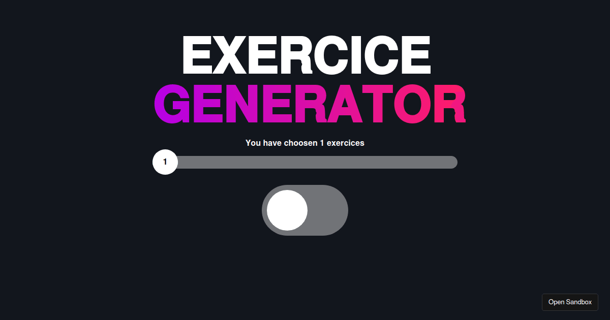 React Slider Example