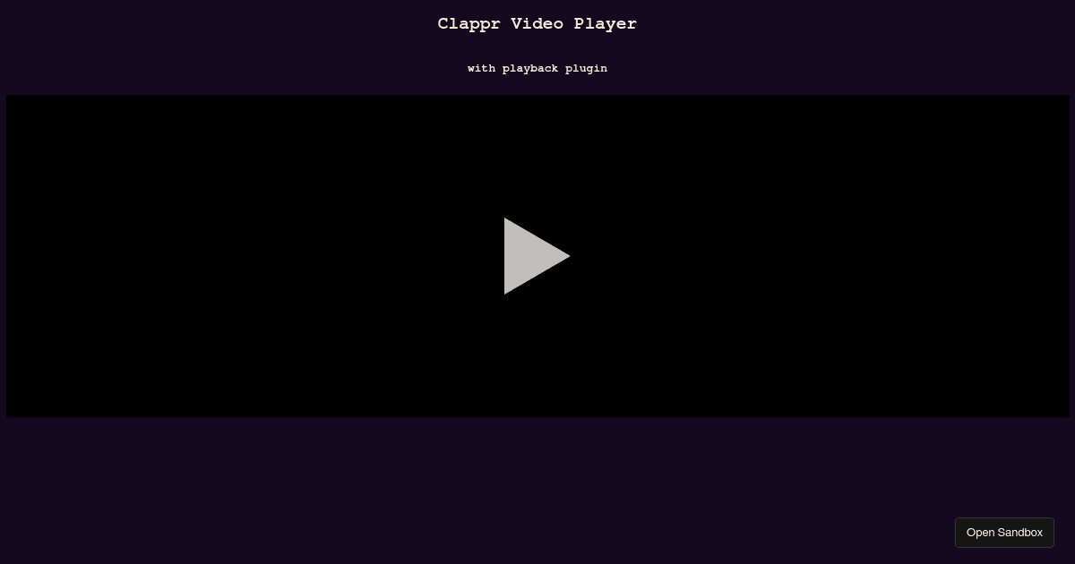 Clapper Player - Codesandbox