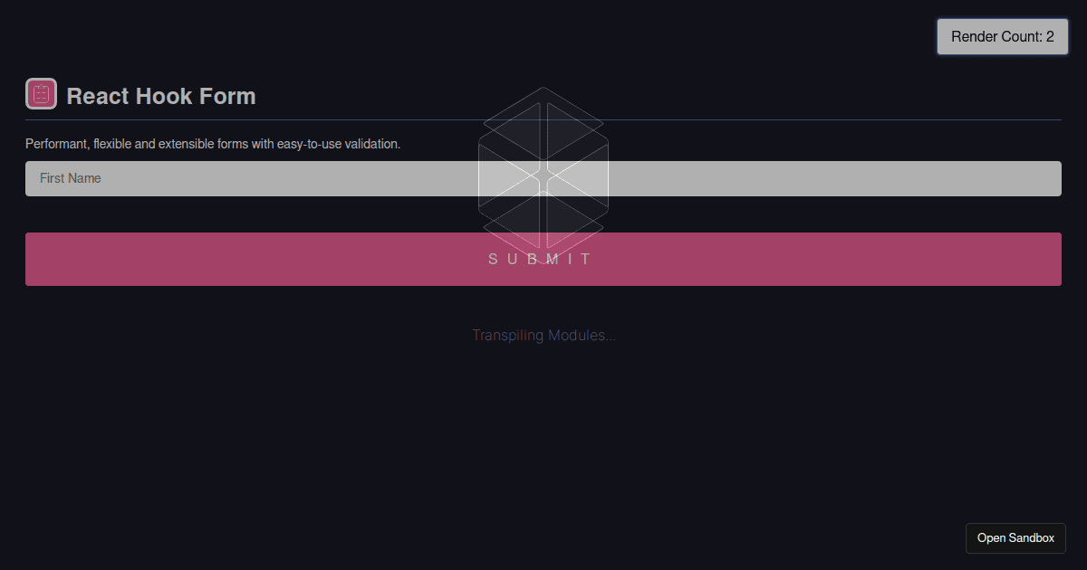 React Hook Form V7 (TS) Template - Codesandbox React Hook Form V7 (TS) Template - Codesandbox