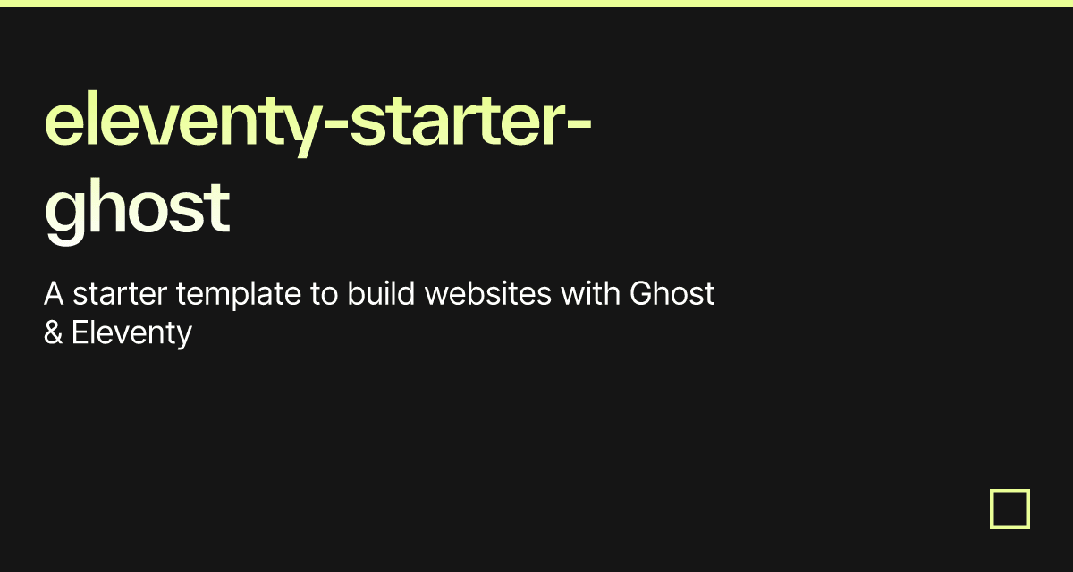 eleventy-starter-ghost - Codesandbox