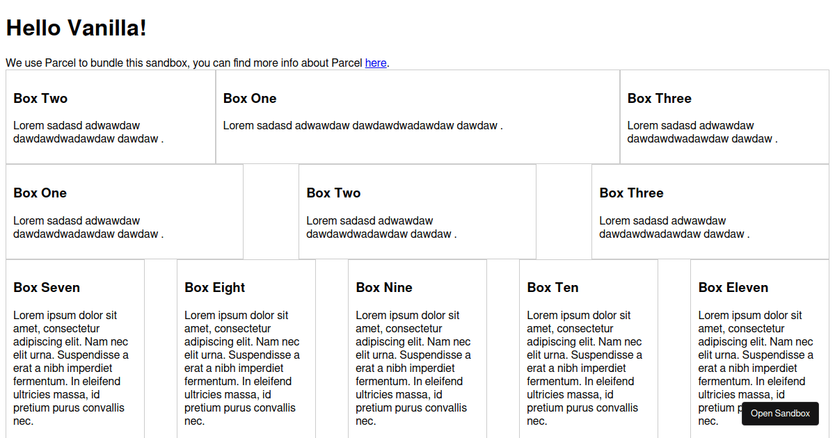 Flex Css Codesandbox