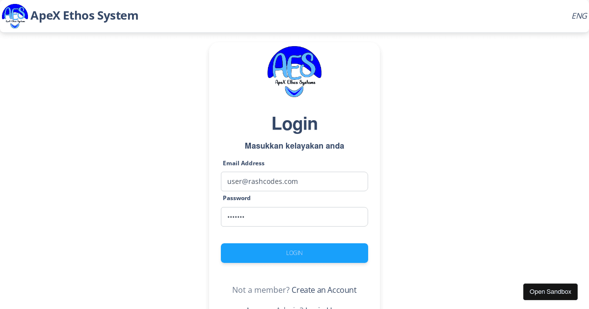 RashCodes/Sample-LoginPage - Codesandbox