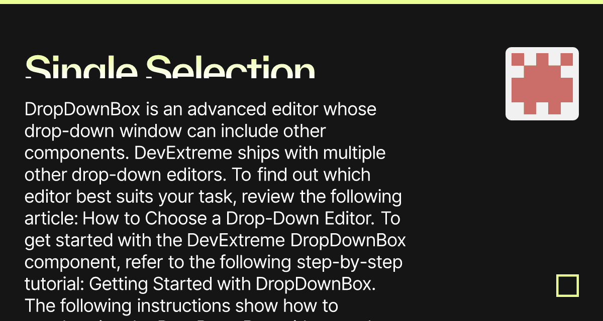 Single Selection (forked) - Codesandbox