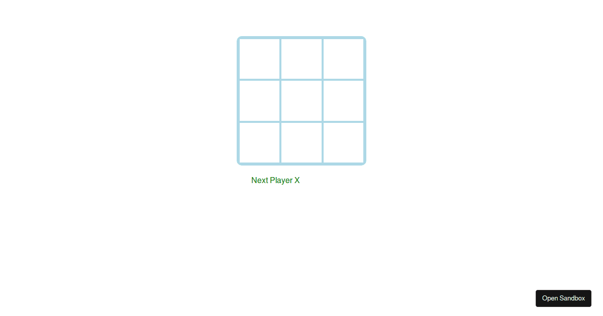 React tictactoe game - Codesandbox