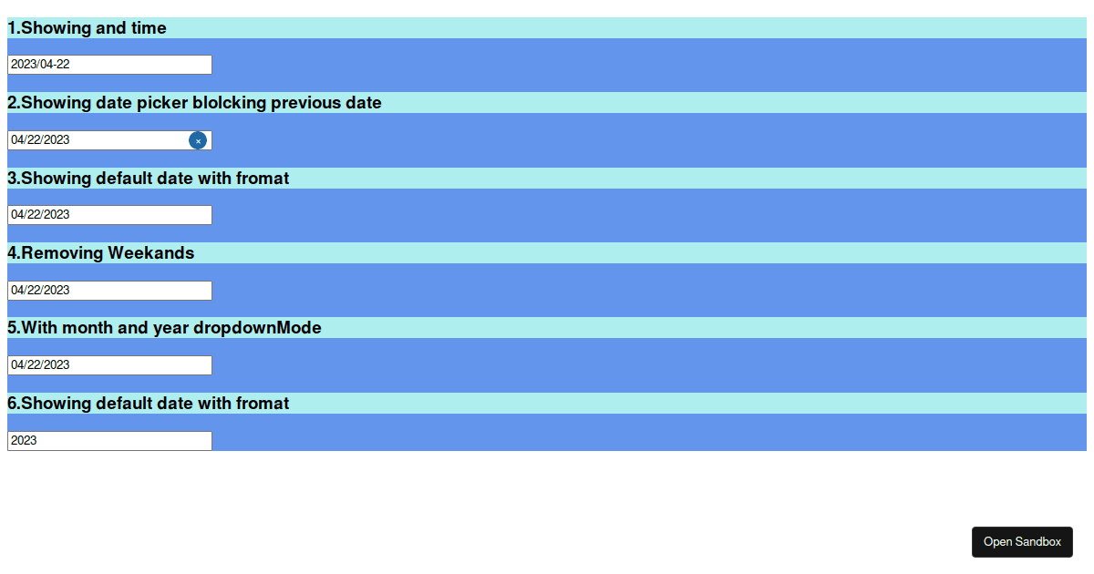 date-picker-examples - Codesandbox