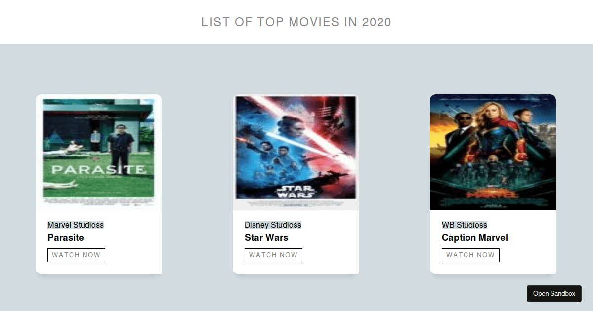 Netflix App with React JS - Codesandbox