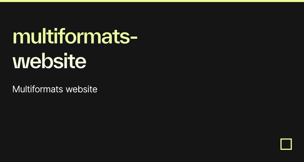 multiformats-website - Codesandbox