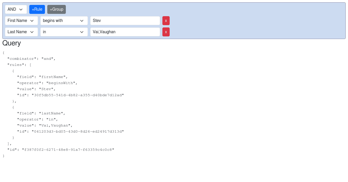 react-querybuilder-bootstrap-example - Codesandbox