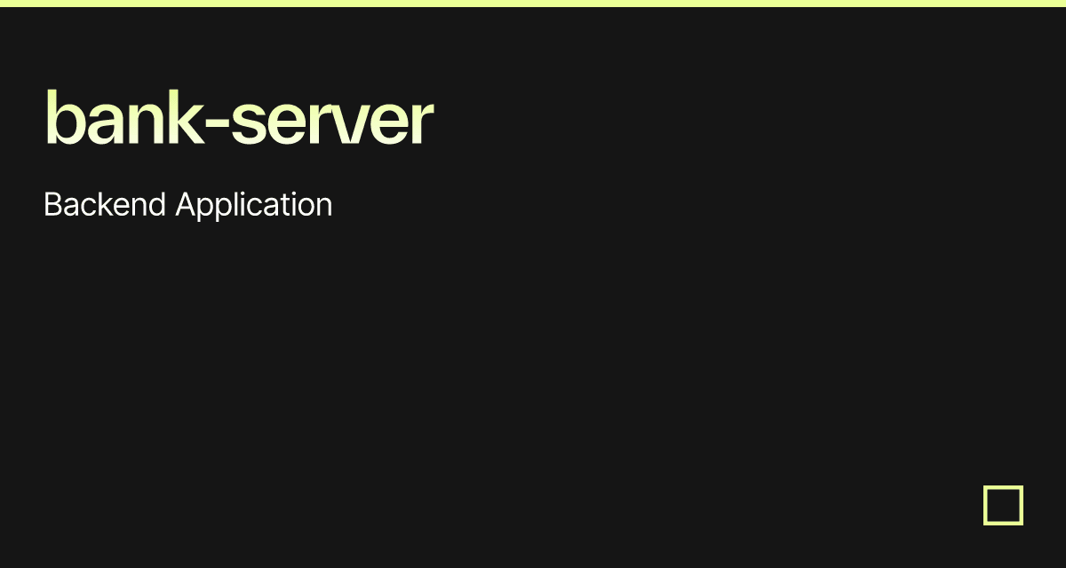 bank-server - Codesandbox