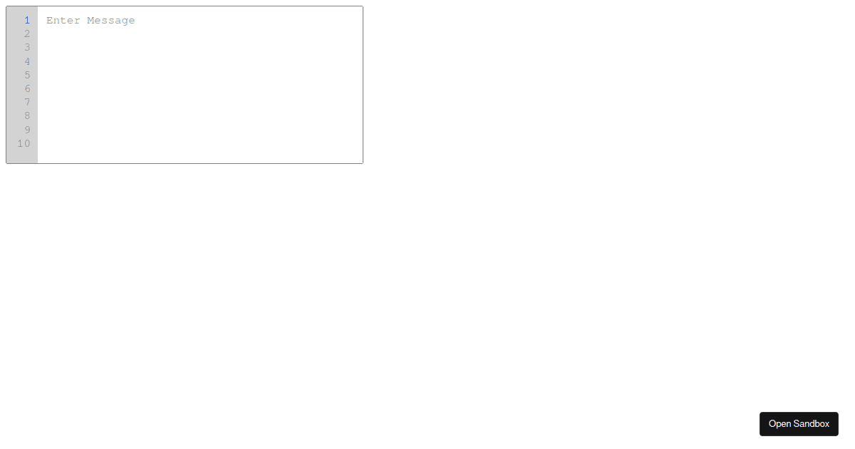 Numbered Textarea React Codesandbox 1824