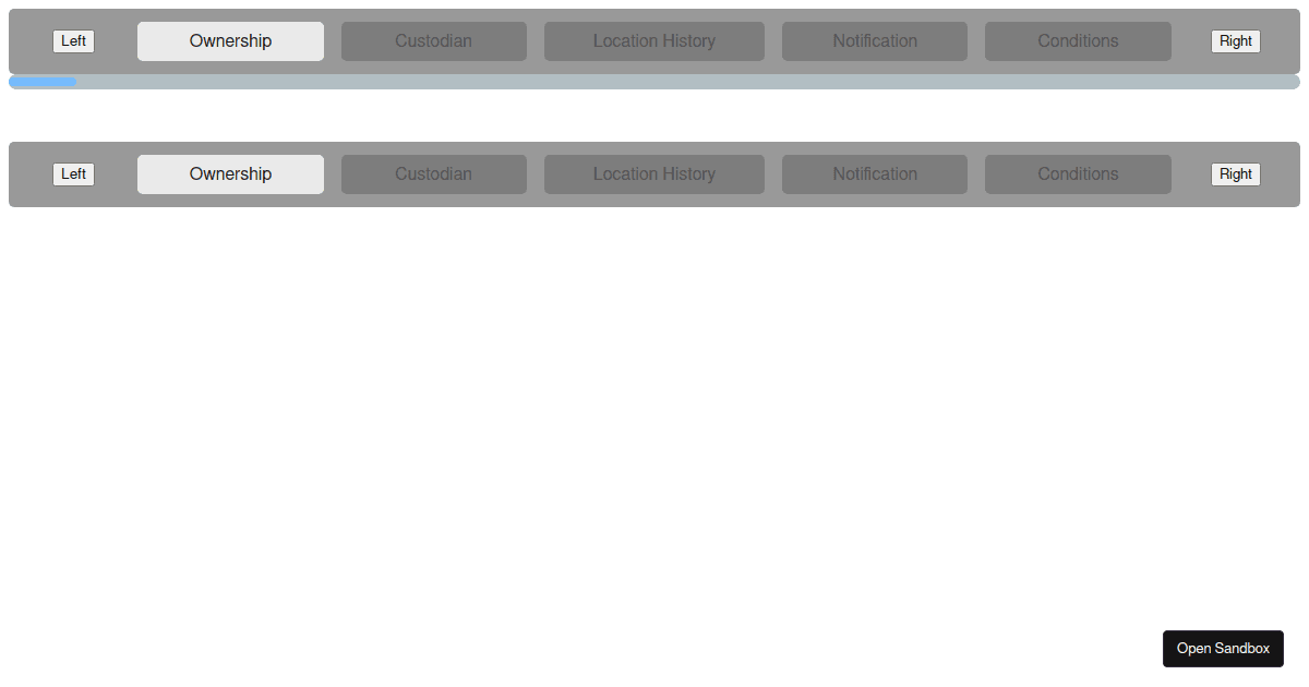 Slider Tabs - Codesandbox