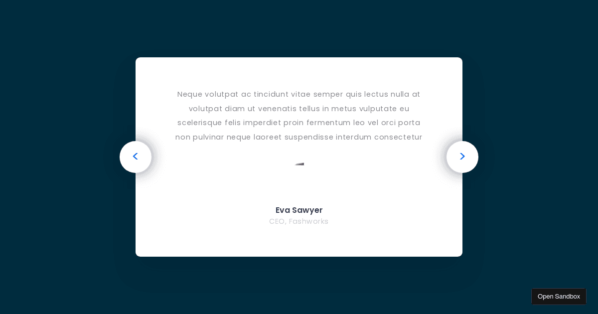 Testimonial Slider Using Html Css And Javascript Codesandbox