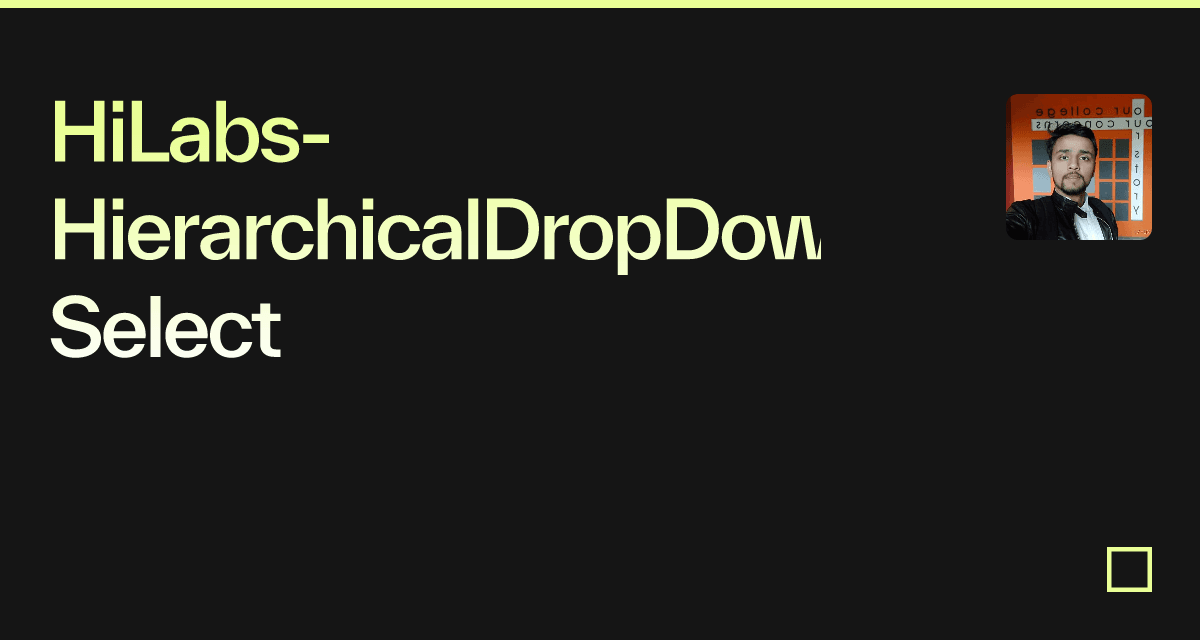 Hilabs Hierarchicaldropdown Select Codesandbox 5437