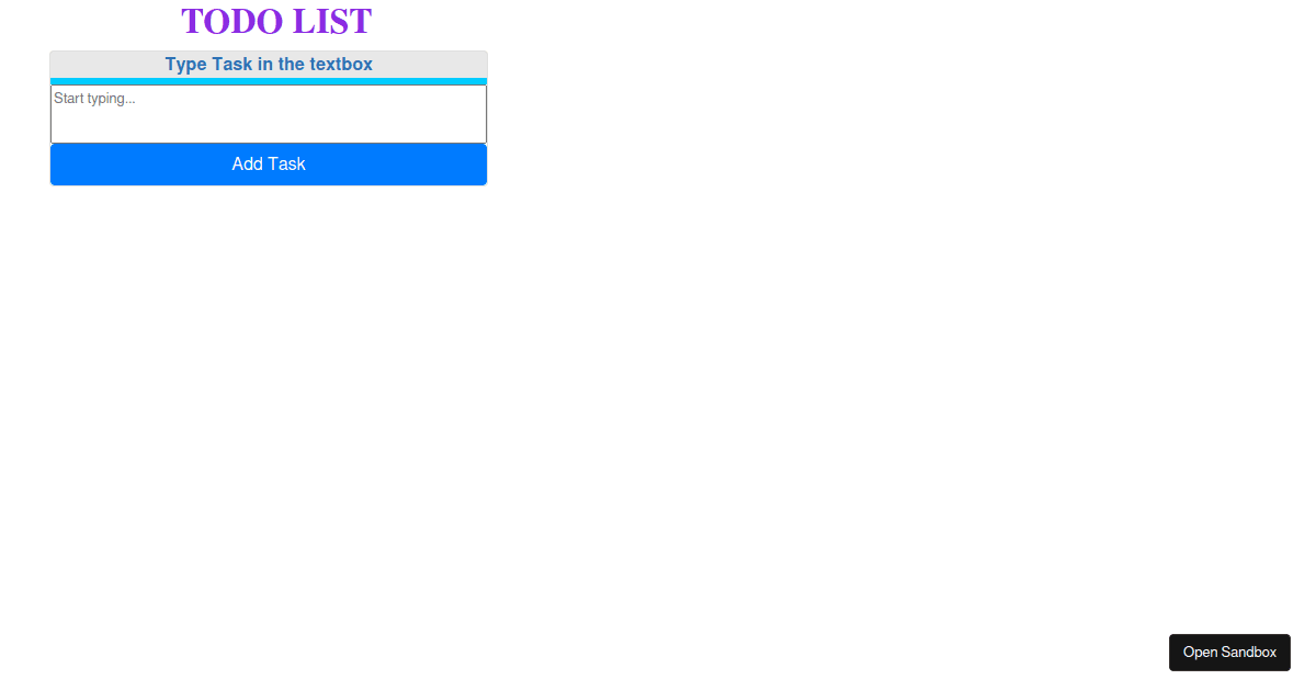 ToDo List - Codesandbox