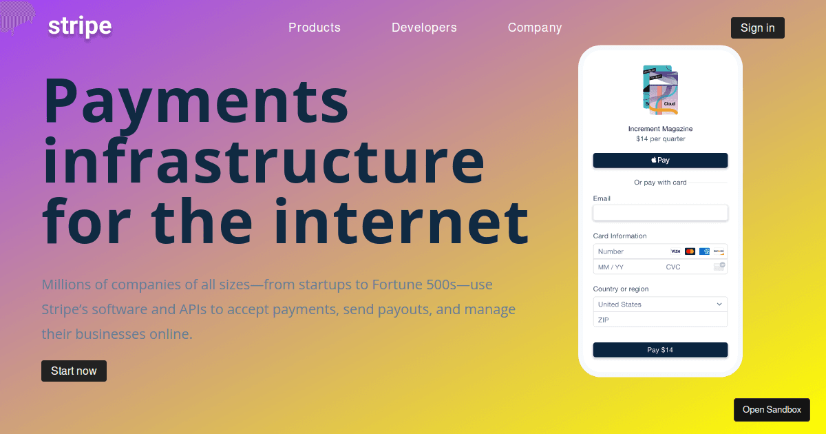 Stripe Clone using context api - Codesandbox