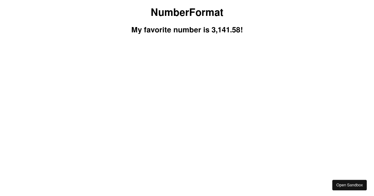 NumberFormat - Codesandbox