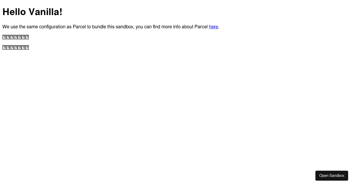 vanilla - Codesandbox