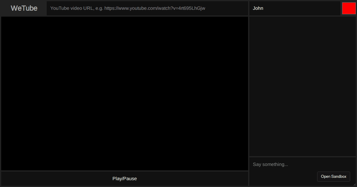 WeTube - Codesandbox