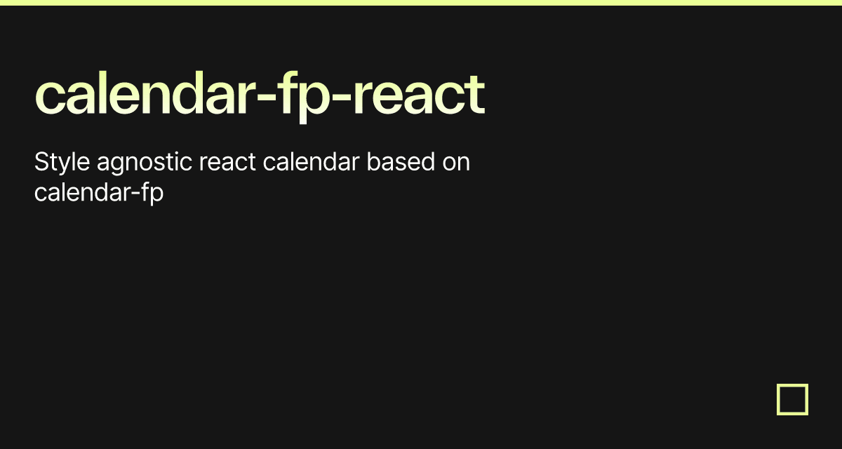 calendar-fp-react - Codesandbox