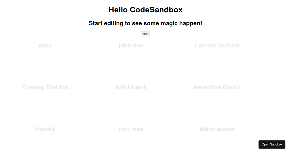 layout animation - Codesandbox