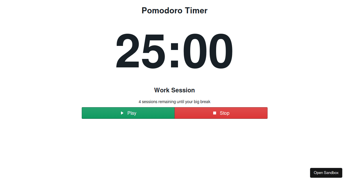 pomodoro-timer - Codesandbox