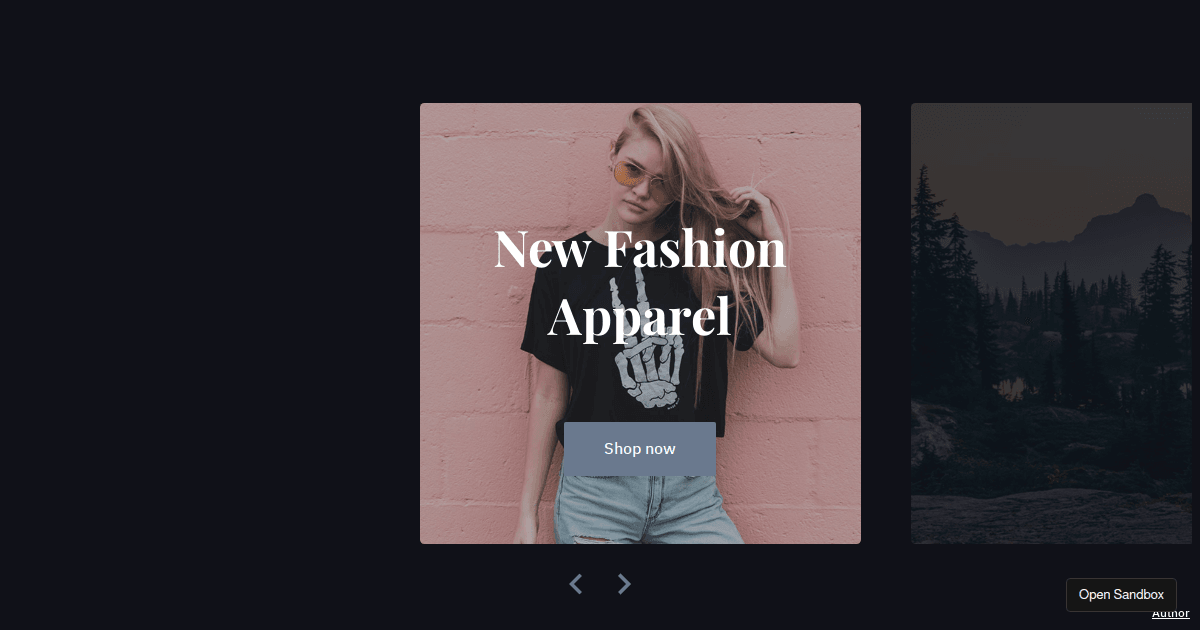 React Slider With Parallax Hover Effects - Codesandbox