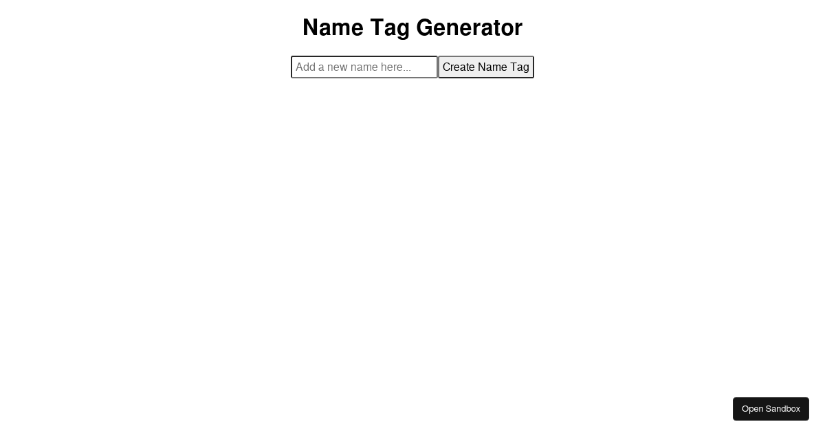 name-tag-generator - Codesandbox