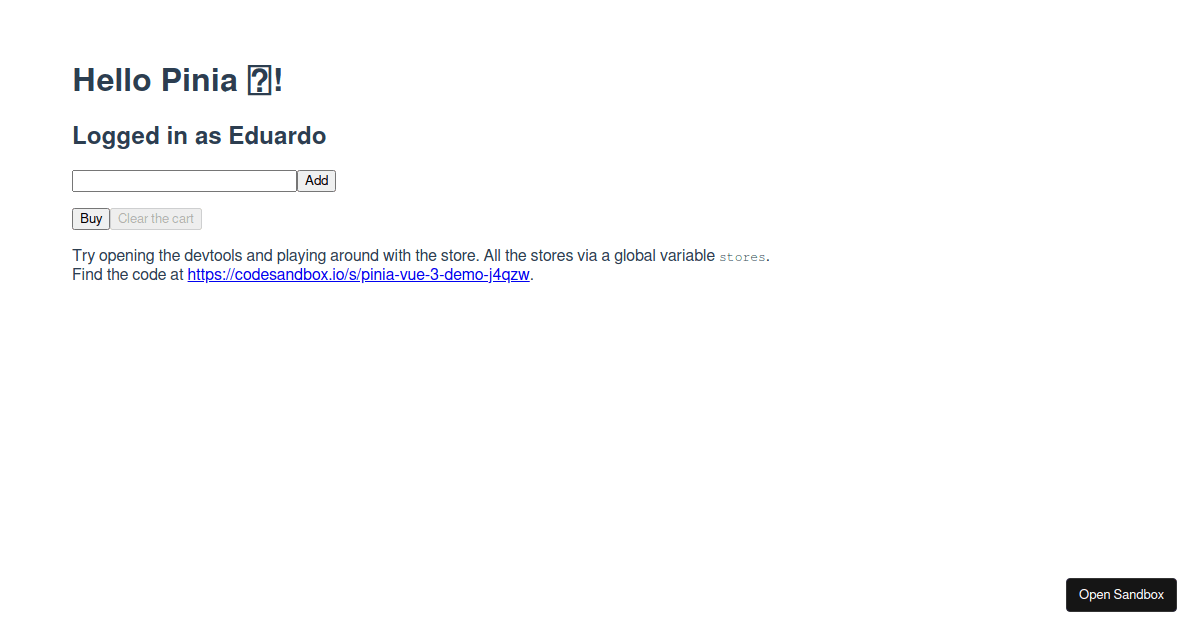pinia-vue-3-demo - Codesandbox pinia-vue-3-demo - Codesandbox