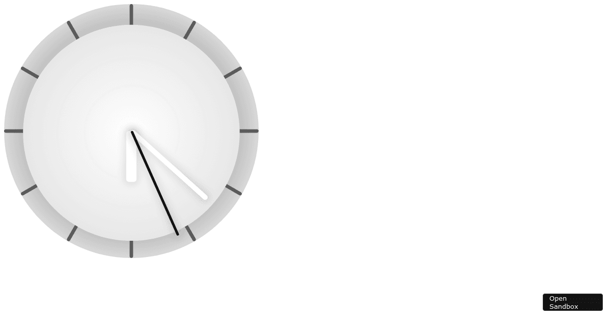 React Analog Clock Codesandbox 9387