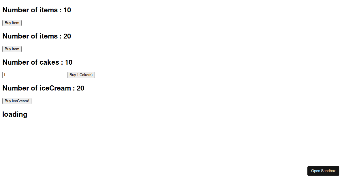 Cake Shop - Codesandbox
