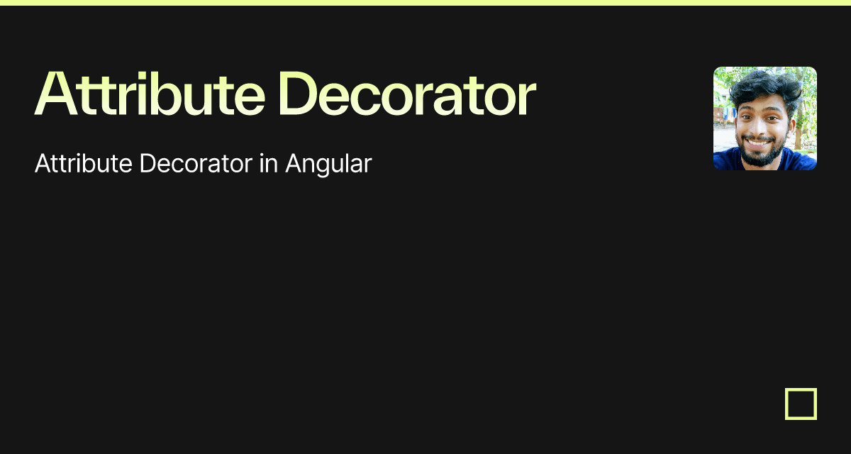 Attribute Decorator - Codesandbox