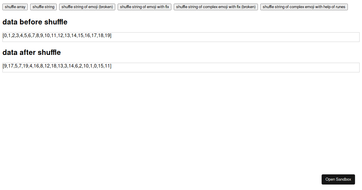 playground: z-shuffle - Codesandbox