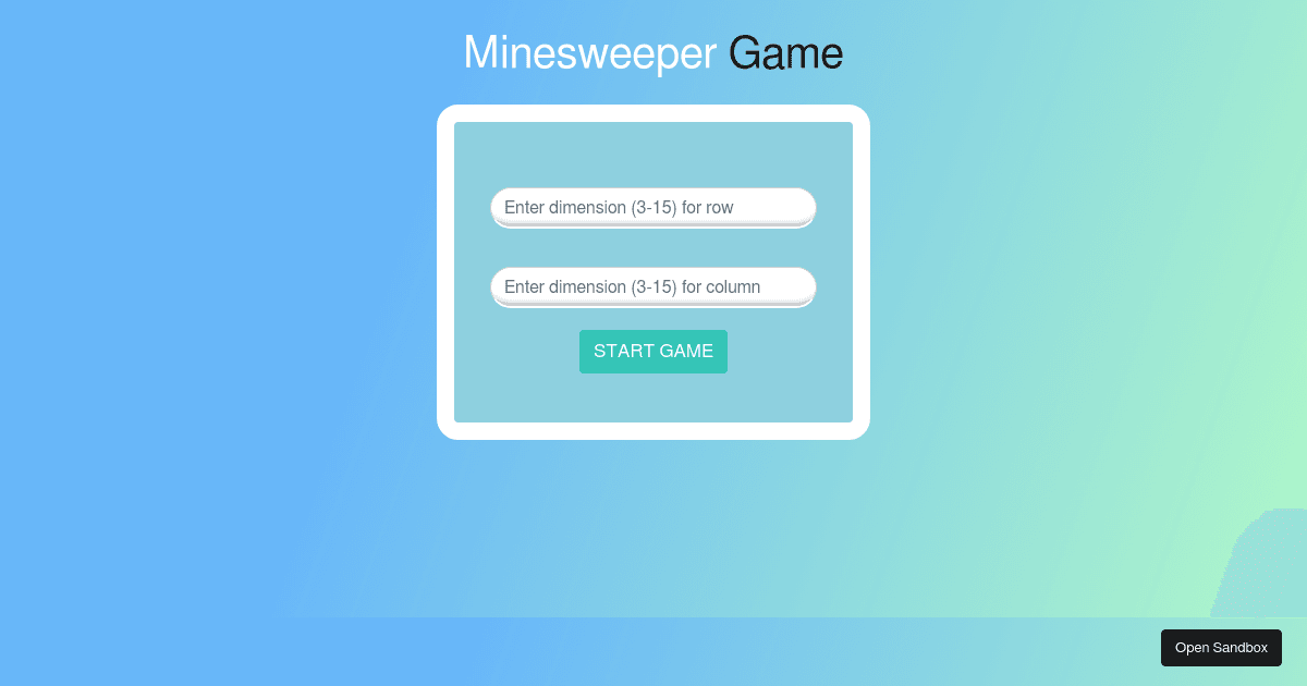 minesweeper-modified - Codesandbox